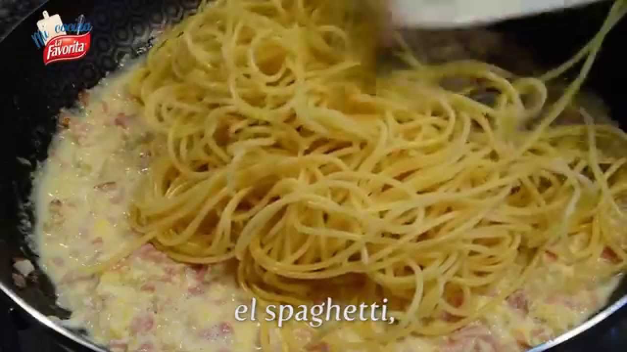 Receta de Spaguetti en Salsa Carbonara. Mi Cocina, La Favorita. - YouTube