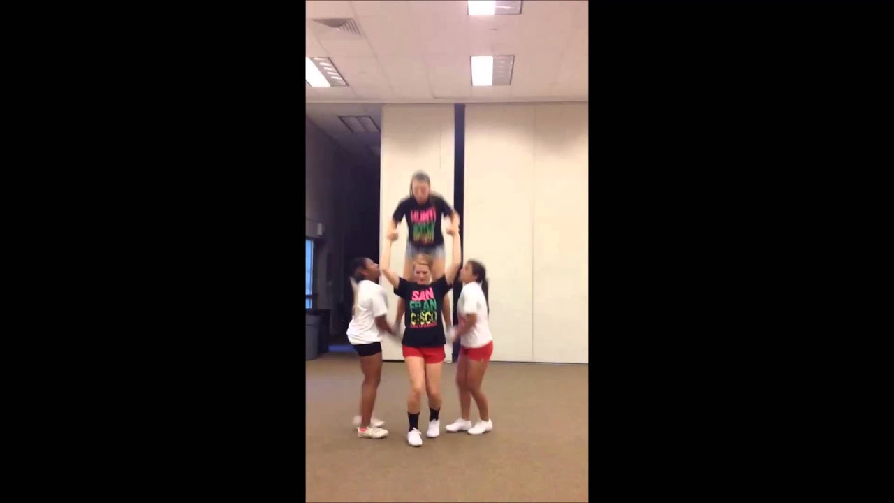 Backwards Leapfrog Stunt-KC, Kalie, Jatorria, and Angelica - YouTube