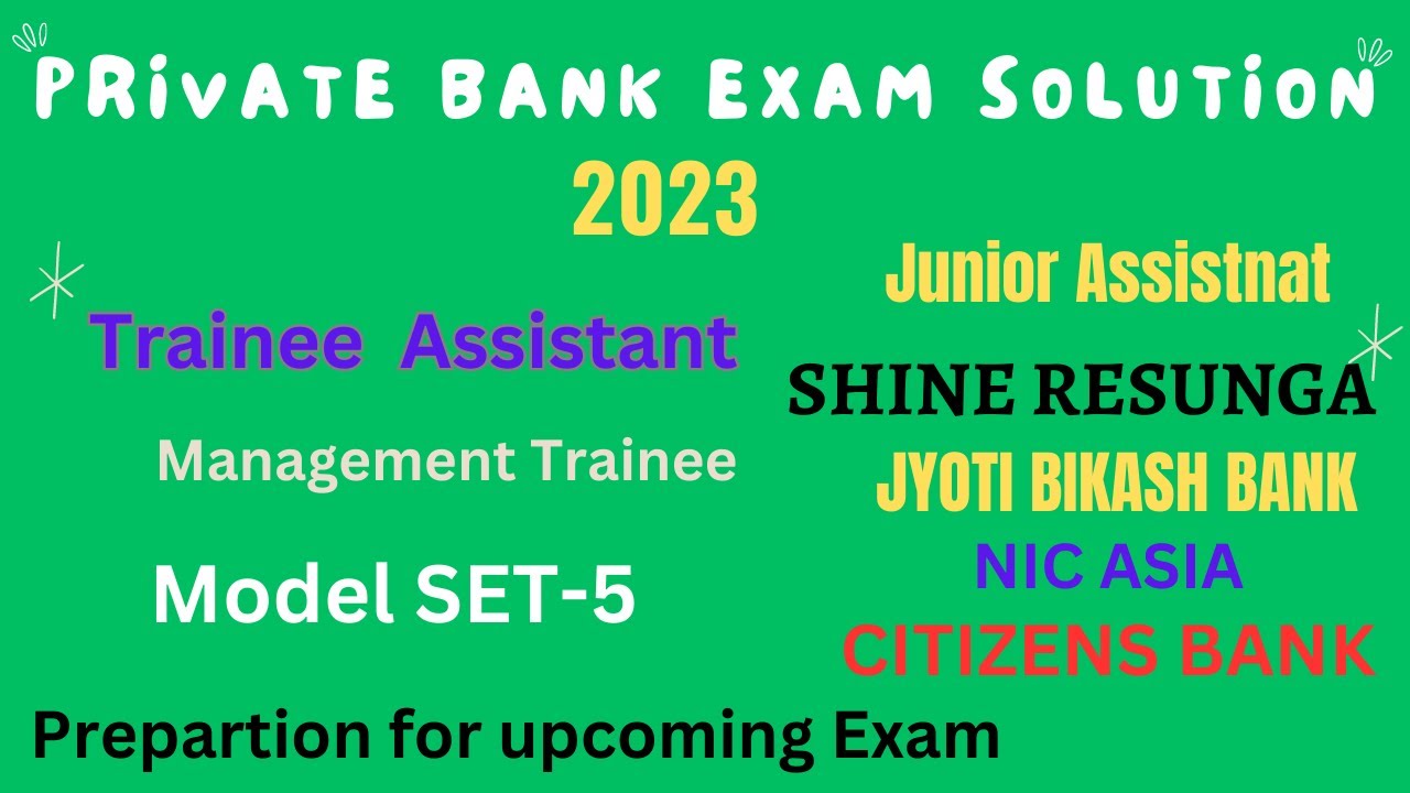 Private bank question & answer in Nepal || Private bank exam model ...