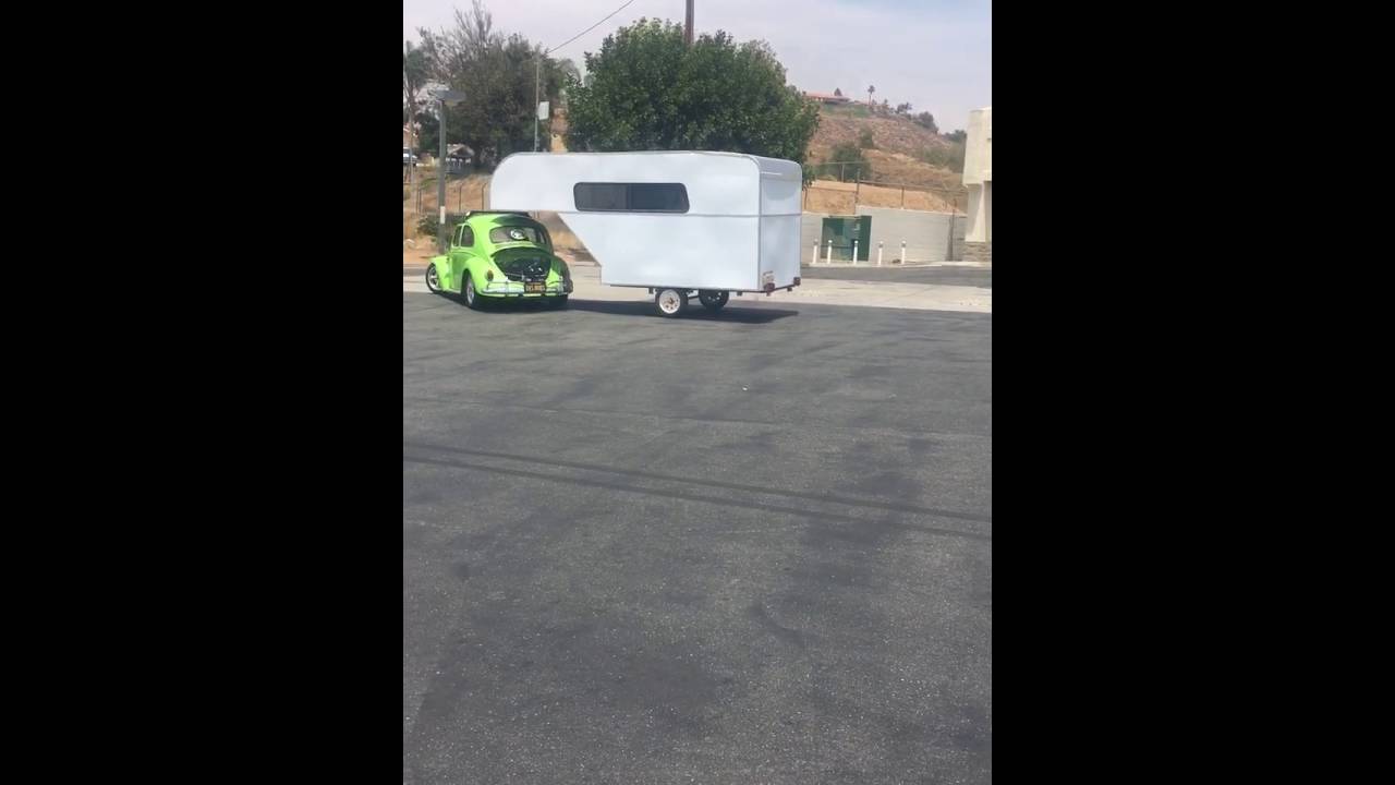 VW Bug Pulls Custom Trailer - YouTube