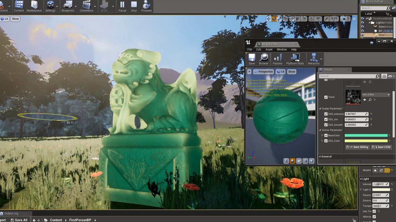 UE4 Custom Subsurface Material - YouTube
