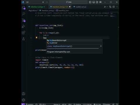 Insertion Sort with Python - YouTube