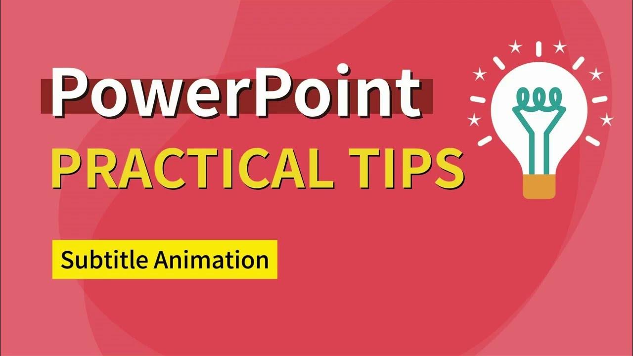 Animating Subtitles in PPT: Add Flair to Your Presentations! 🎬 - YouTube