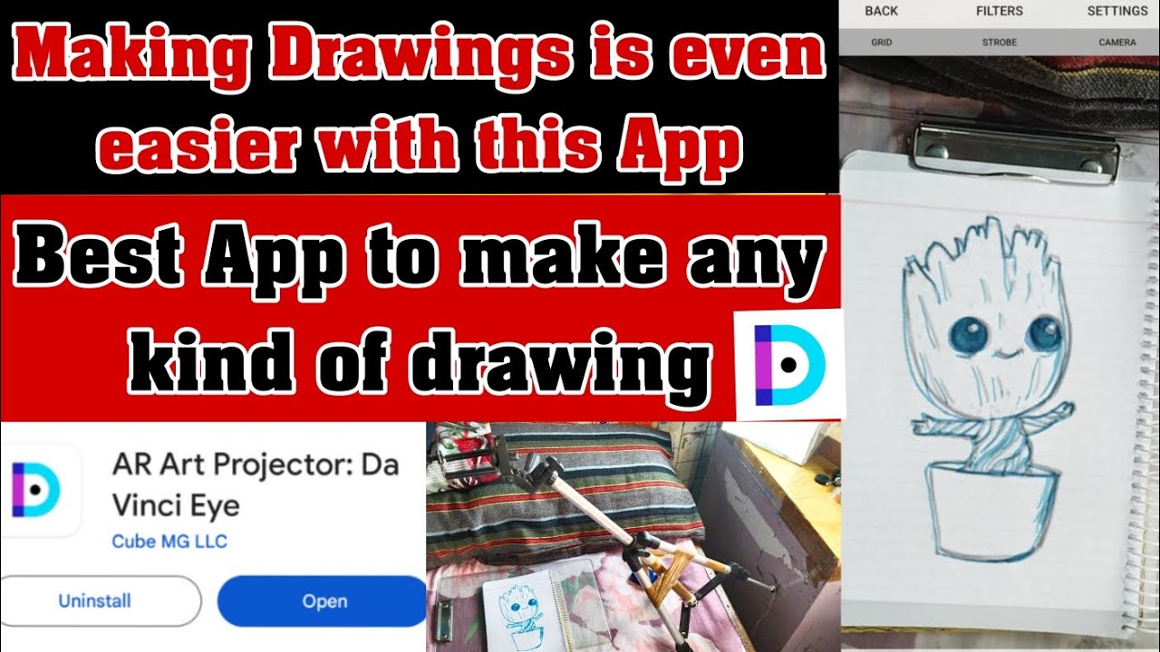 Best App to make any kind of Drawing | AR Art Projector App | Da Vinci ...