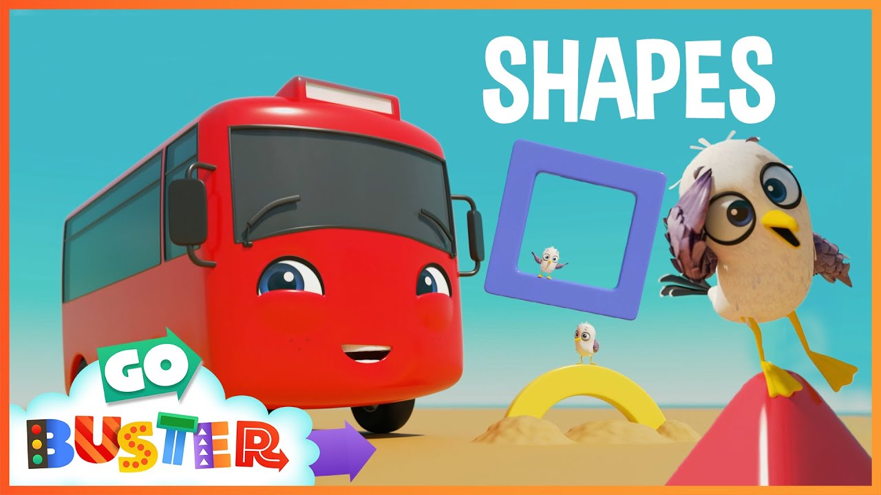 Learn Shapes with Buster and Digger at the Beach! | @GoGeckosGarage ...