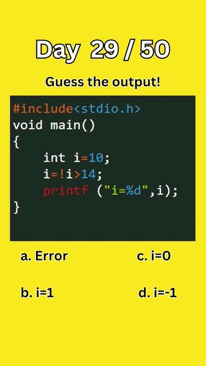 Day 2950 Guess The Output Code Programming Zoho Accenture 7963