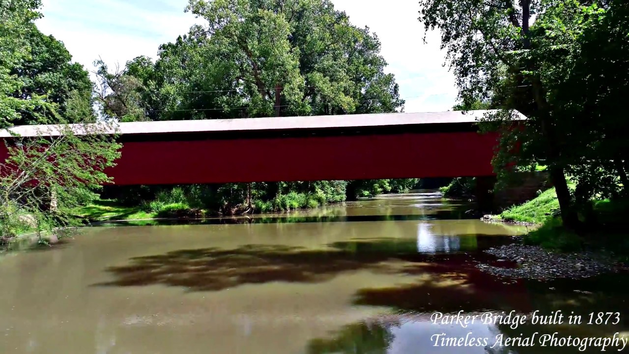 Parker Bridge Covered Bridge Upper Sandusky Ohio 4K - YouTube