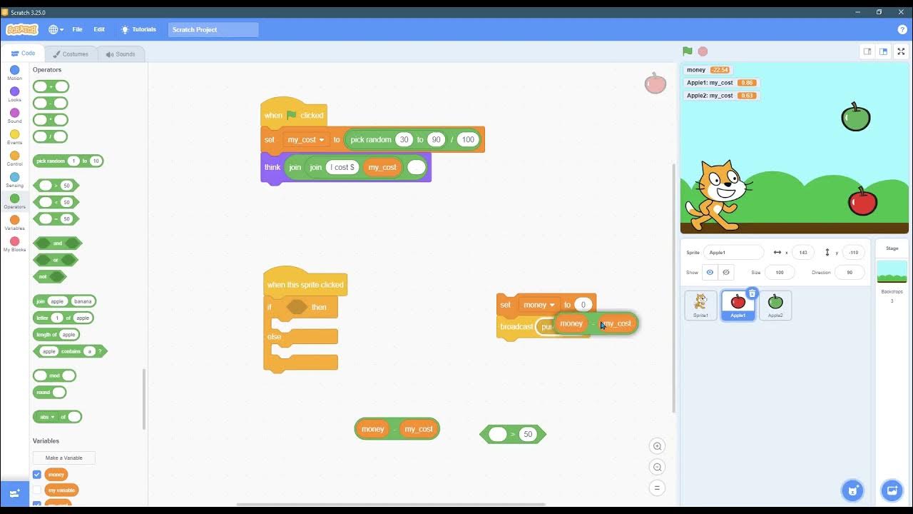 Scratch Conditional With Variables Youtube