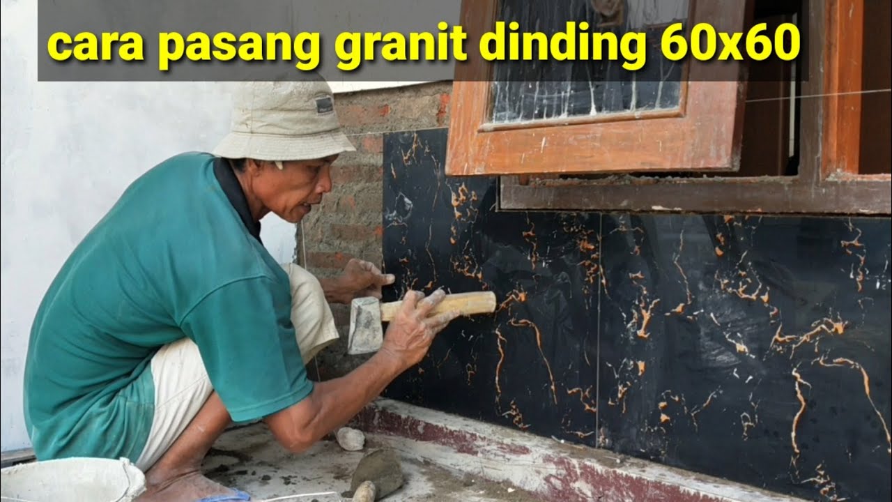 🔴 cara pasang granite dinding 60x60 mudah dan rapi - YouTube