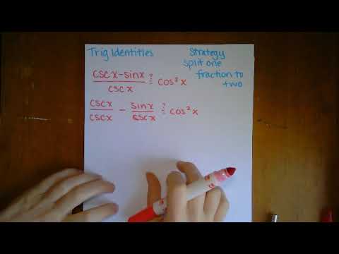 Trig Identities - Strategy split into two fractions - YouTube