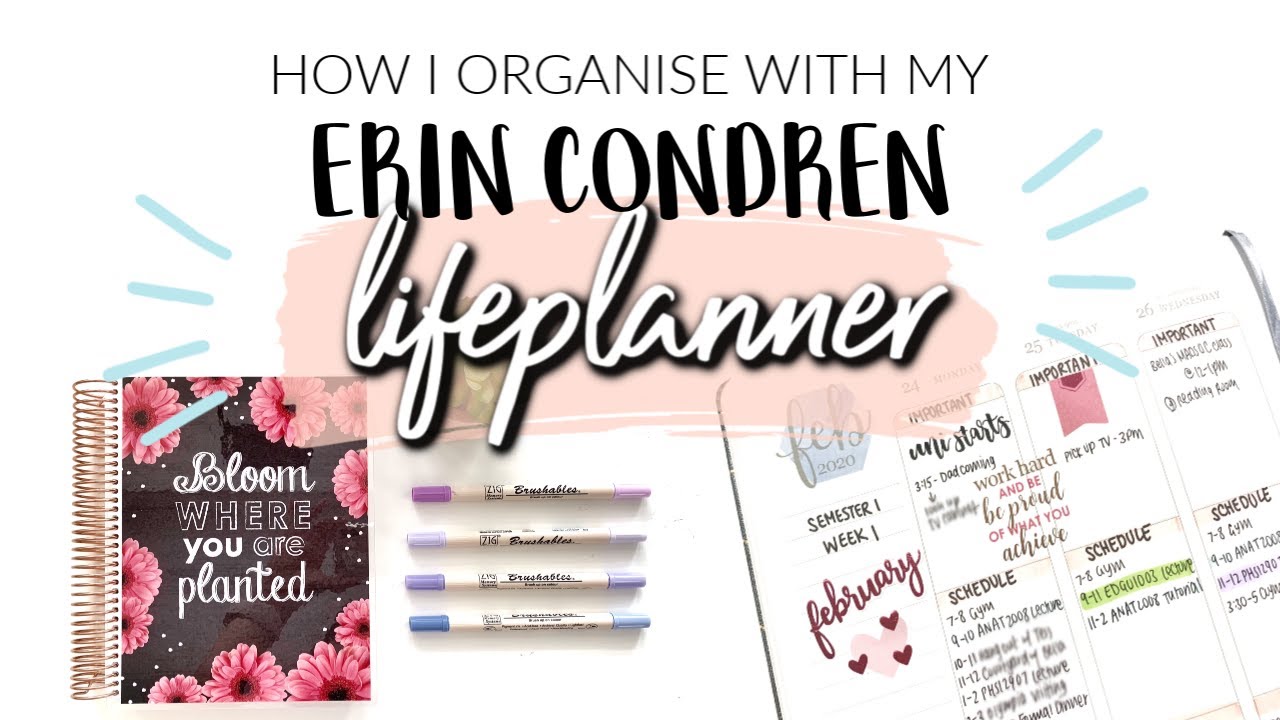 How I Use My Erin Condren Planner - YouTube