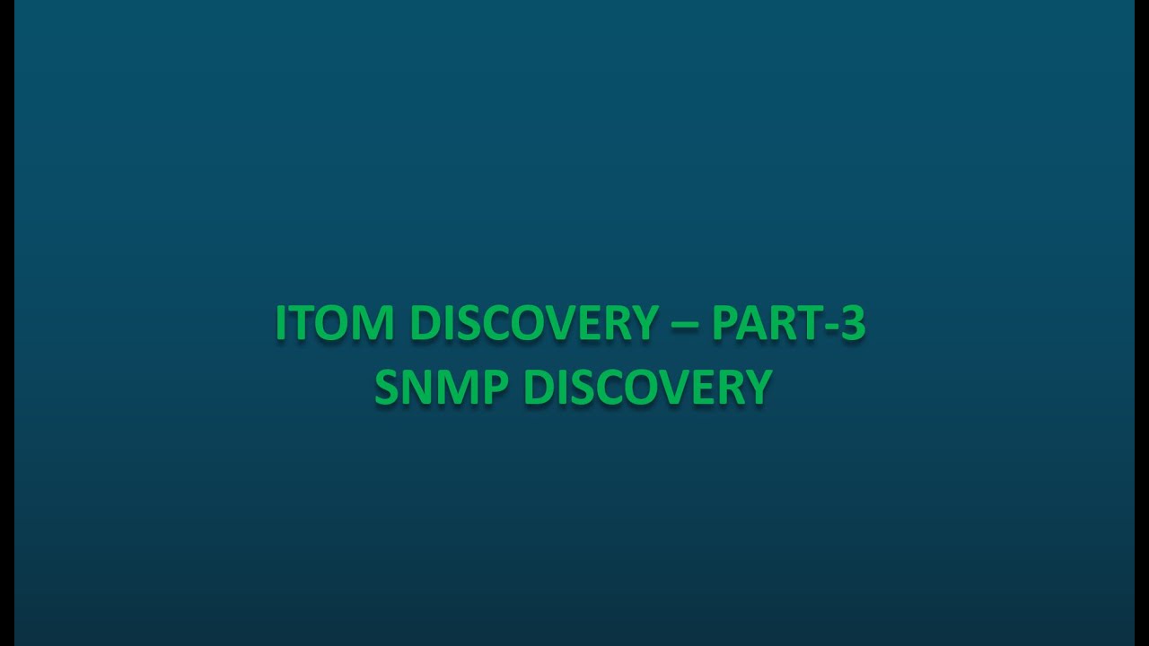 ServiceNow Discovery - BIGIPF5 Load Balancer - SNMP Explained - Part 3 ...