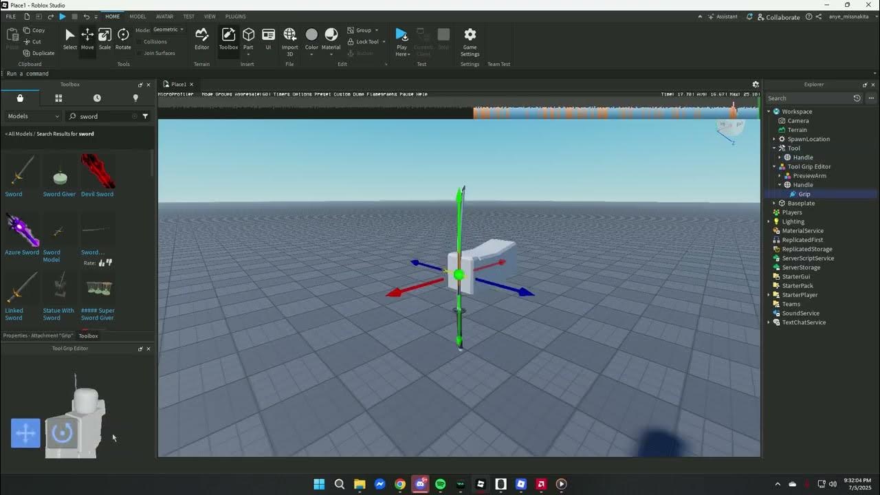 How to convert any model into tool roblox studio - YouTube
