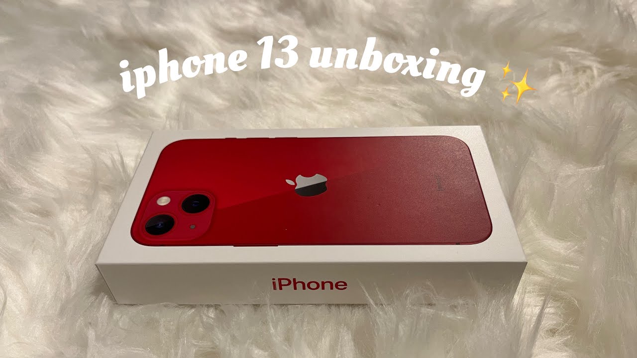 Iphone 13 red unboxing and setup - YouTube