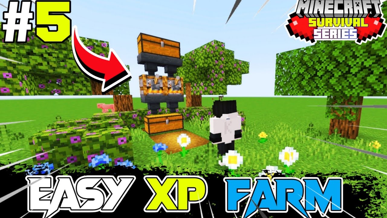 easy xp farm in Minecraft pe || minecraft survival series || (ep-5 ...