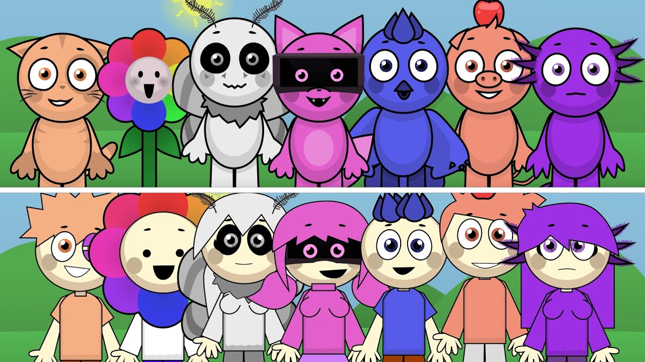 Incredibox Abgerny But They Are Human (Normal VS Horror) - YouTube