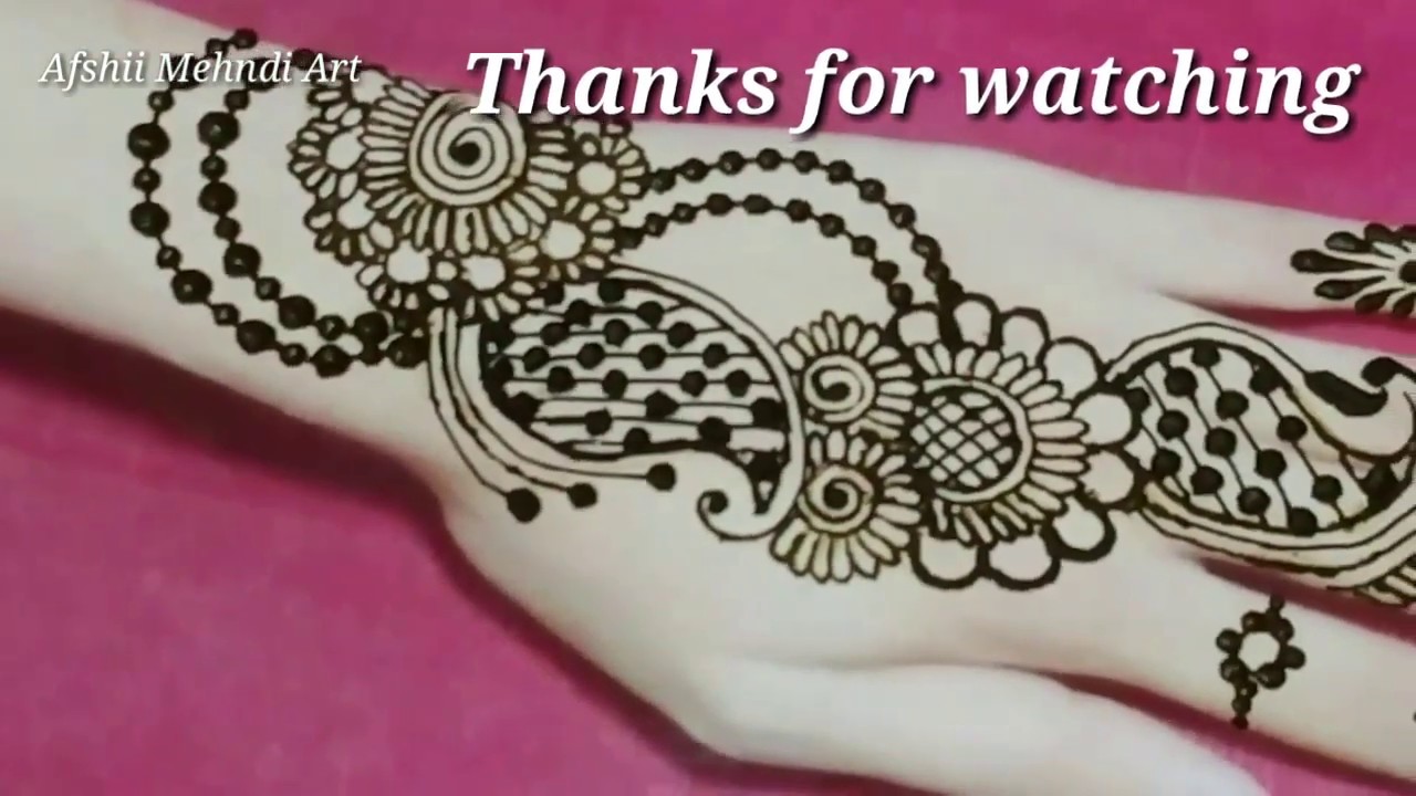 Simple easy Mehendi designs for back hands * beautiful bail henna ...