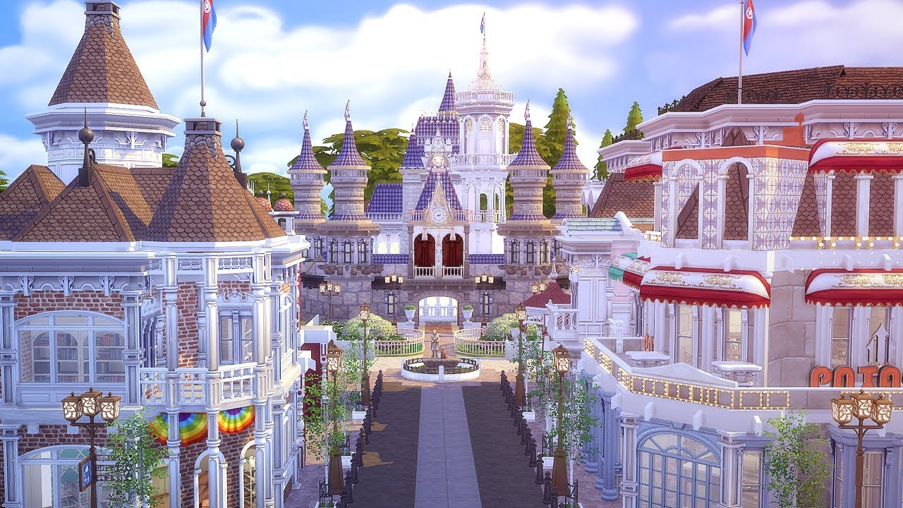 DISNEYLAND PARK | Sims 4 Speed Build Part 1 - YouTube