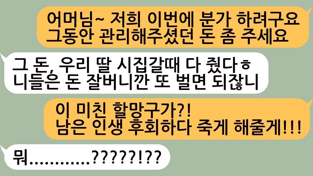 모아보기 돈 관리해주겠다며 내가 맡긴 돈을 시누이한테 갖다 바친 시모 참교육 실화사연 라디오사연 참교육 반전 Youtube
