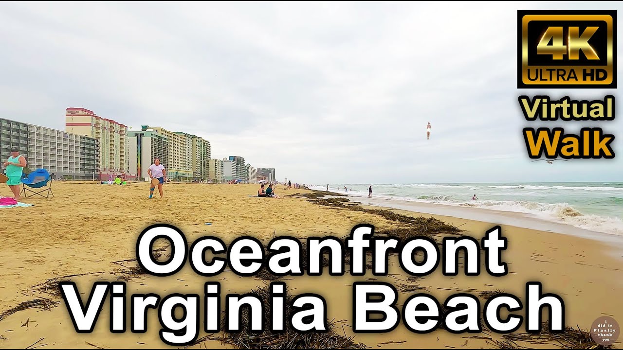 [4K] Virtual Walk | Cloudy Day | Virginia Beach Oceanfront | GoPro Hero ...