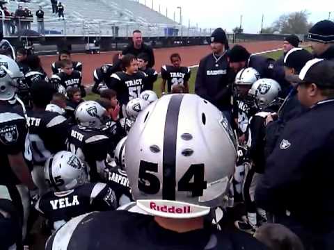 Tracy Raiders post-game celebration and coach speach - YouTube