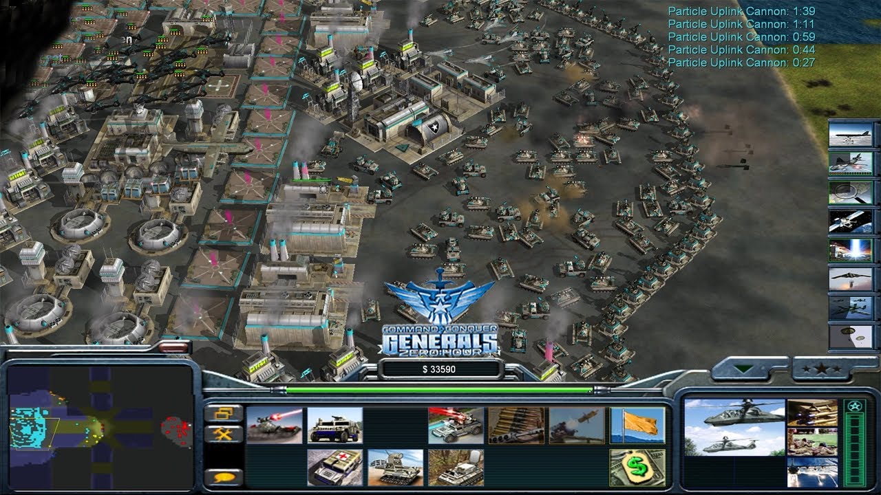 Command & Conquer Generals Zero Hour - Usa Laser 1 VS 7 HARD AI ...