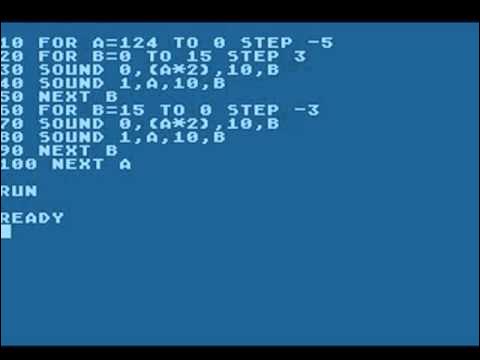Simple sound effect programming in Atari 8-bit BASIC - YouTube