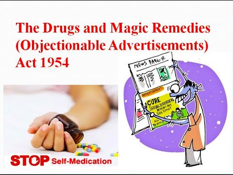 The Drug and Magic Remedies Act 1954 (Objectionable Advertisement) Act ...