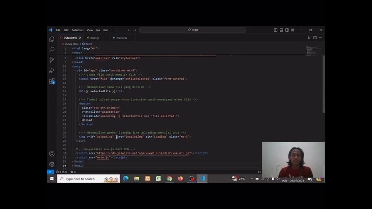 MEMBUAT APLIKASI WEB DI VISUAL STUDIO MENGGUNAKAN VUE.JS - YouTube