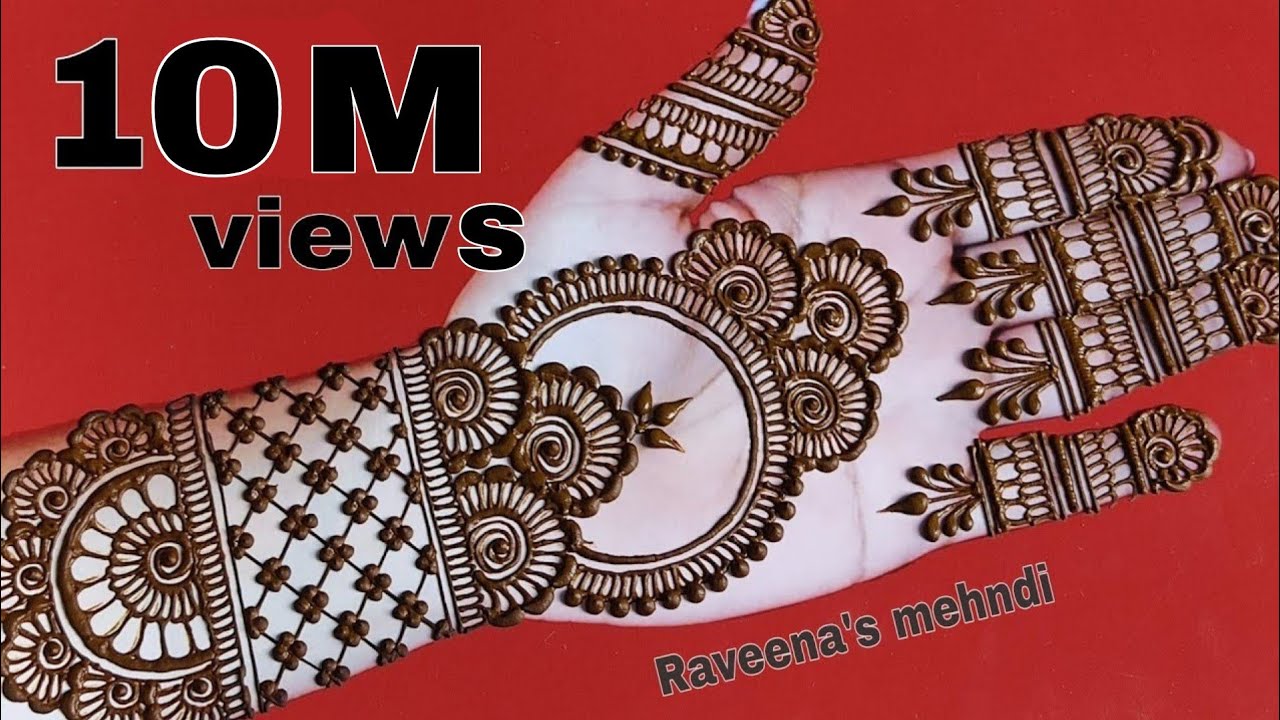 simple dulhan hand mehndi design|| attractive front hand bridal full ...