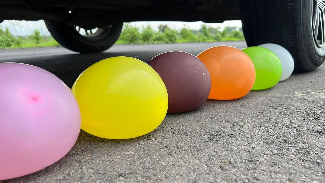 Crushing Colorful Balloons with Car wheel - ASMR - Most Satisfying ...