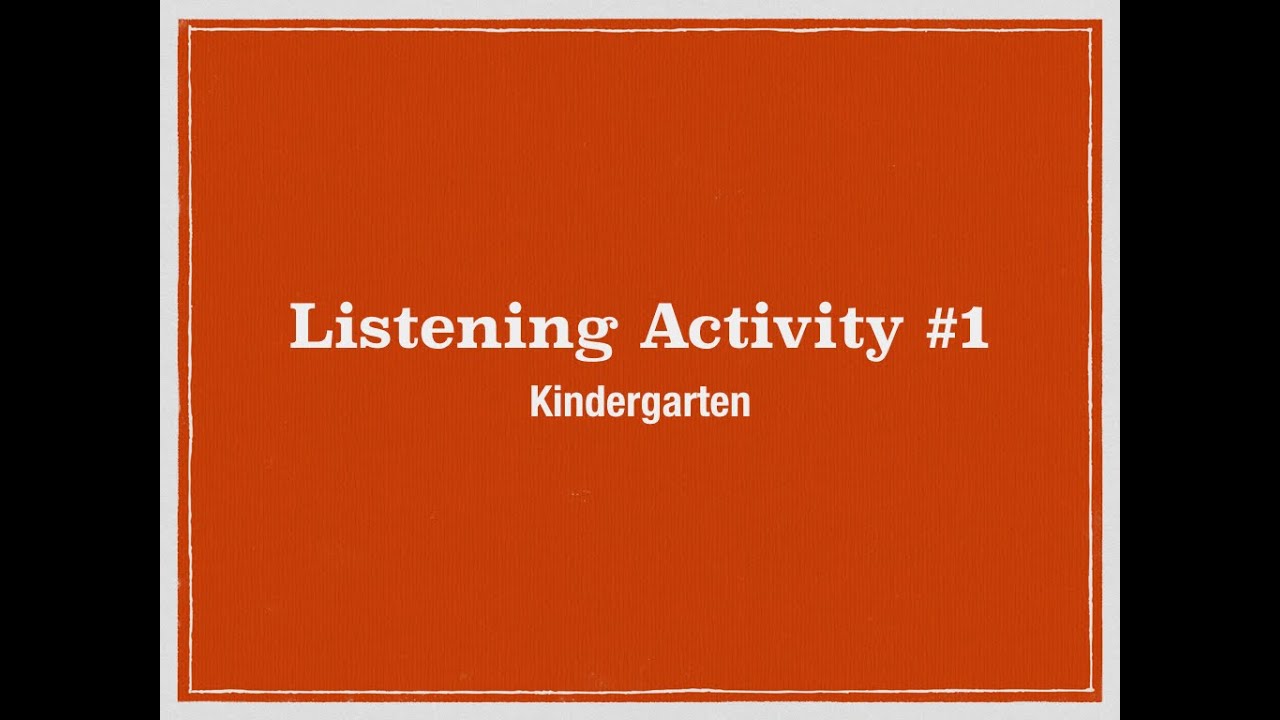 Kindergarten Lesson, Week of April 20th - YouTube