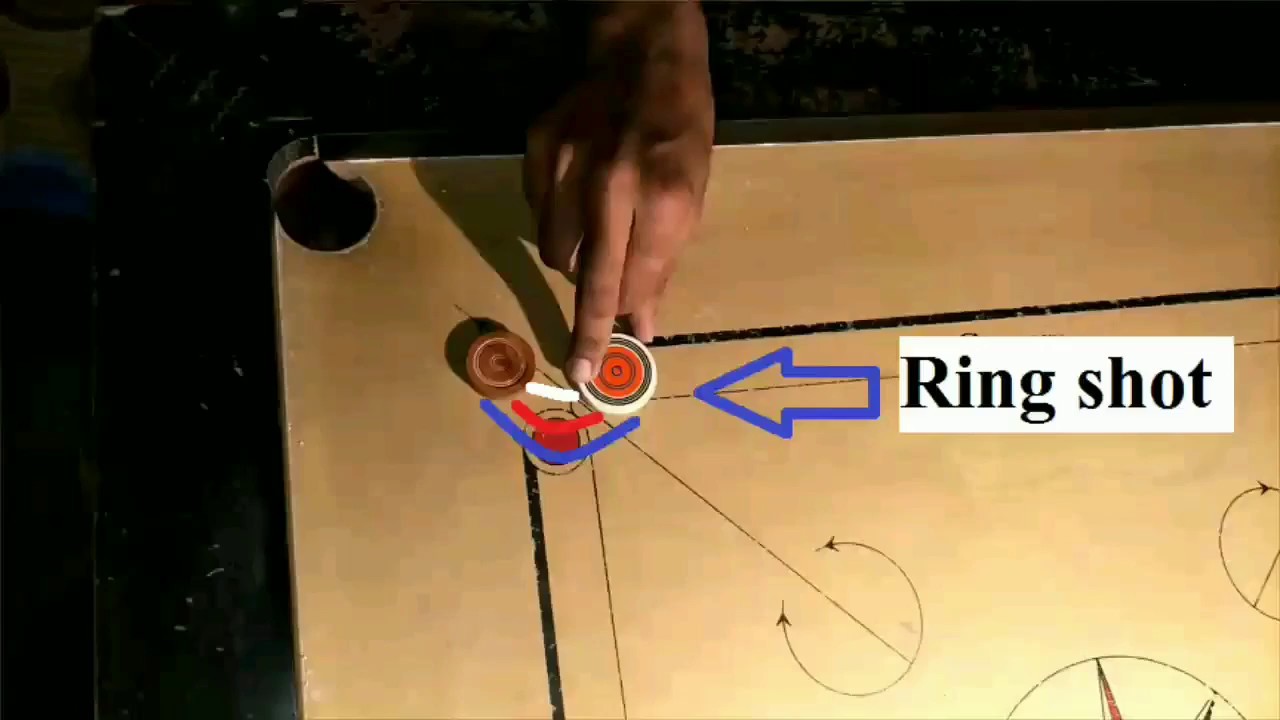 Carrom ring shot | 4 POCKETS | - YouTube