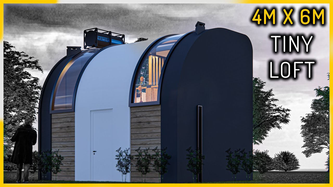 4x6 meters Fantastic Tiny Loft Design | 2 Bedrooms #tinyhousedesign # ...