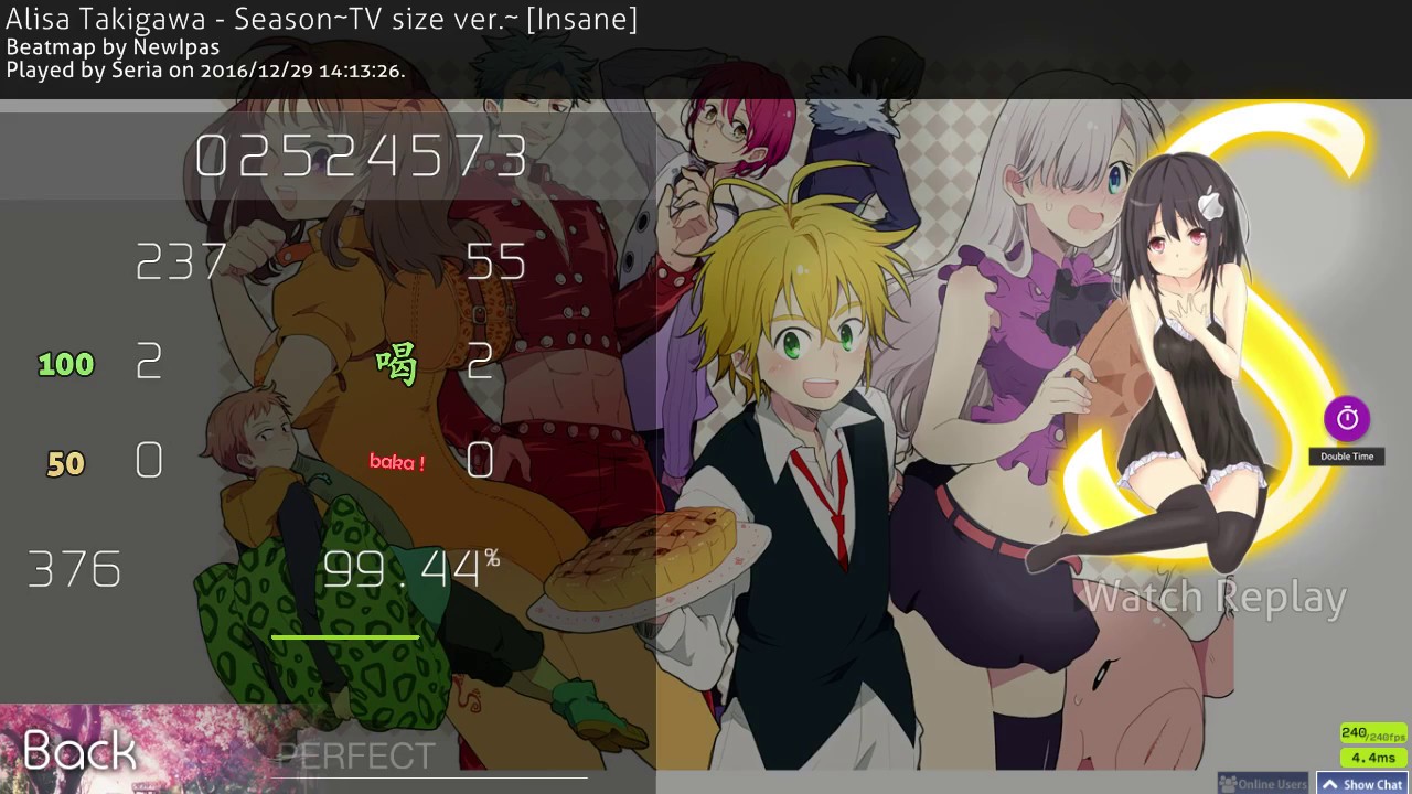 Season [Insane] +DT FC 2x100 199pp - YouTube