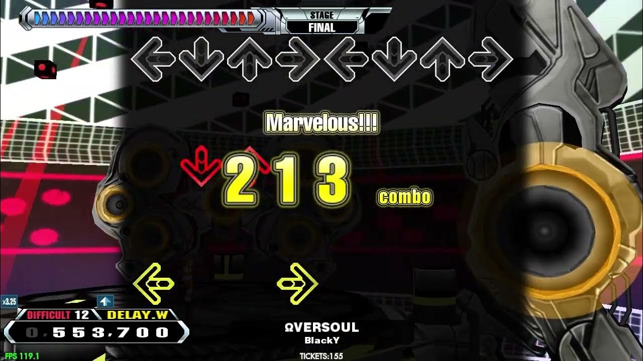 【LV12】DDR / ΩVERSOUL - DIFFICULT DOUBLE with handclap - YouTube