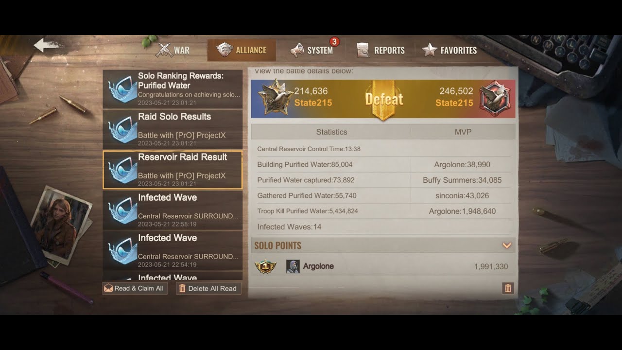 State of Survival: Reservoir Raid S215 BoA vs S215 PrO ProjectX - YouTube
