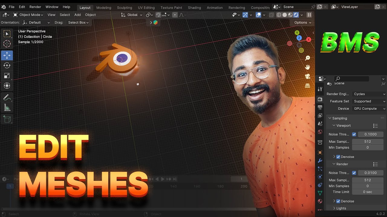 How to Edit Meshes in Blender | #BMS EP04 | தமிழ் - YouTube