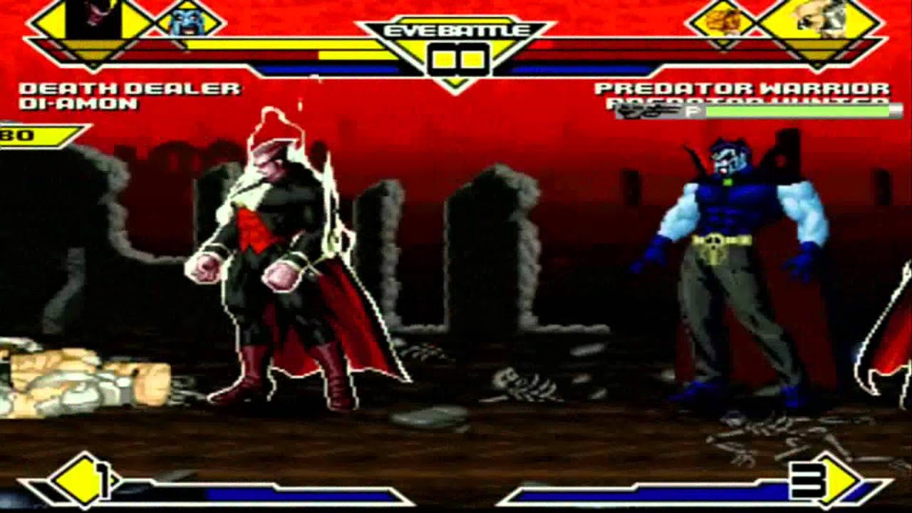 MUGEN: Death Dealer & Di-Amon vs Predator Warrior & Predator Hunter ...