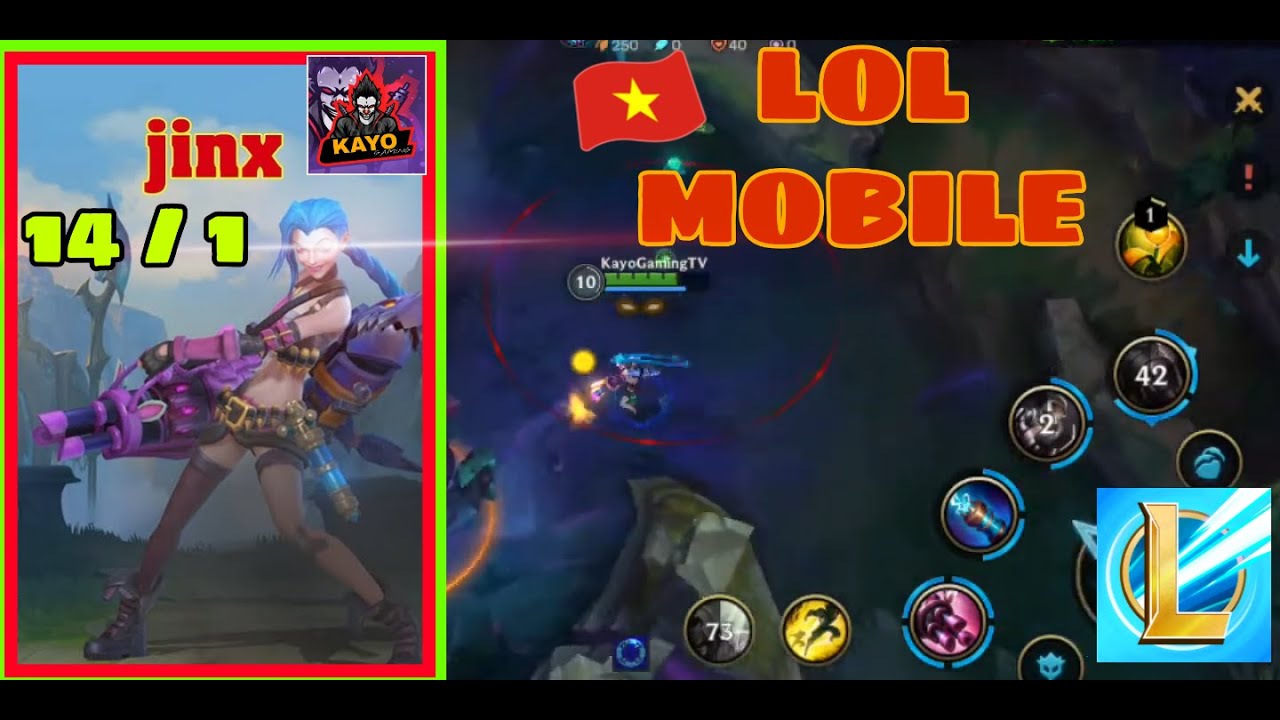 LOL Mobile | GAMEPLAY JINX TRONG LOL MOBILE VỚI KDA 18/1 - LEAGUE OF ...
