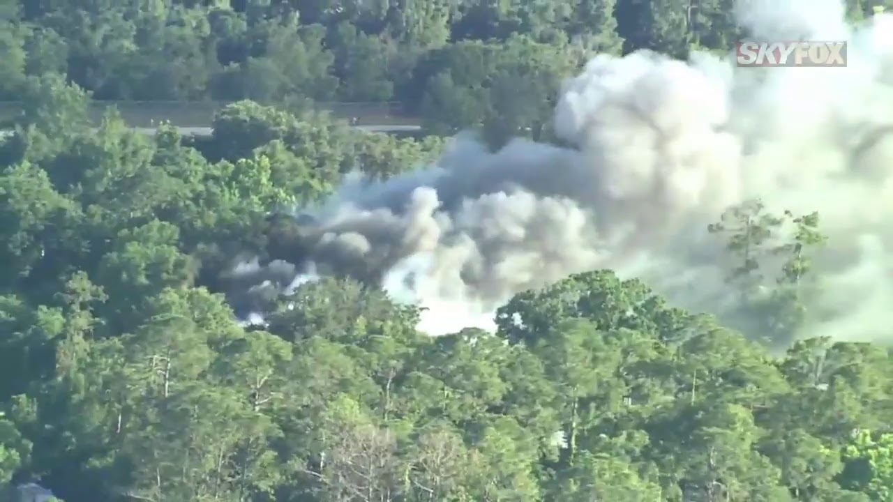 Firefighters battle house fire in Orange County - YouTube