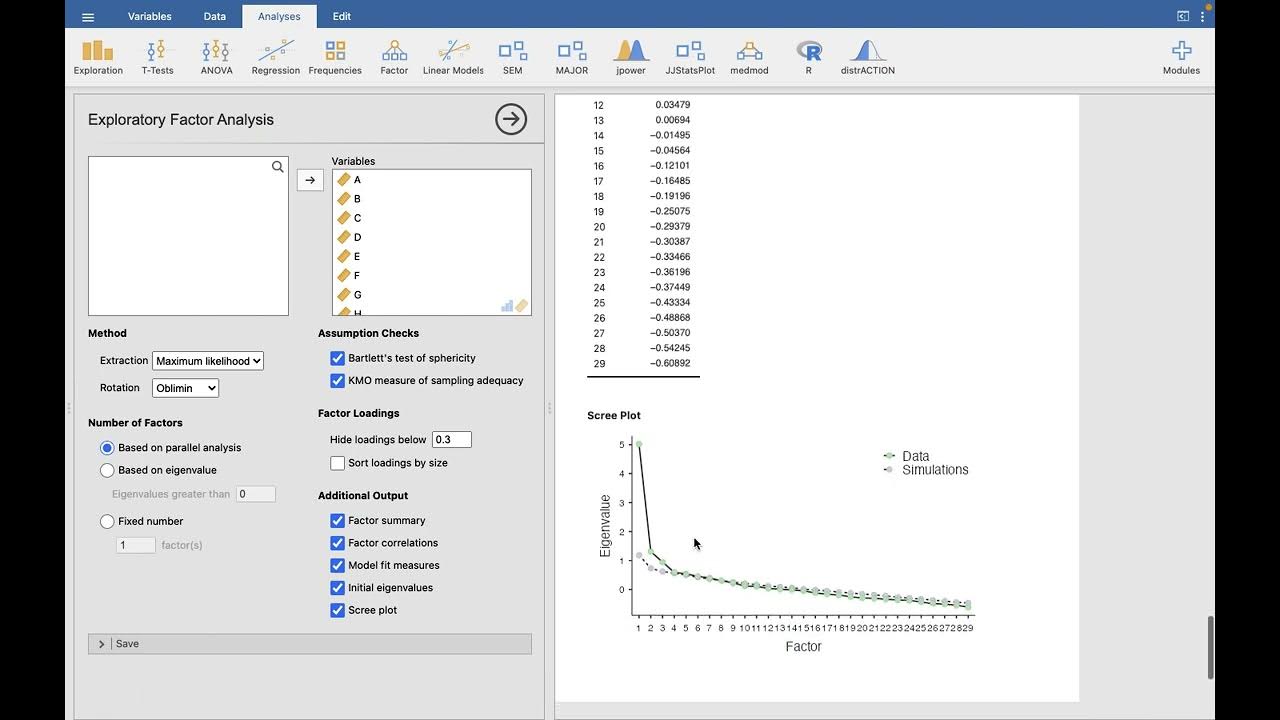TUTORIAL PRINCIPAL COMPONENT ANALYSIS (PCA) DAN EXPLORATORY FACTOR ANALYSIS JAMOVI - YouTube