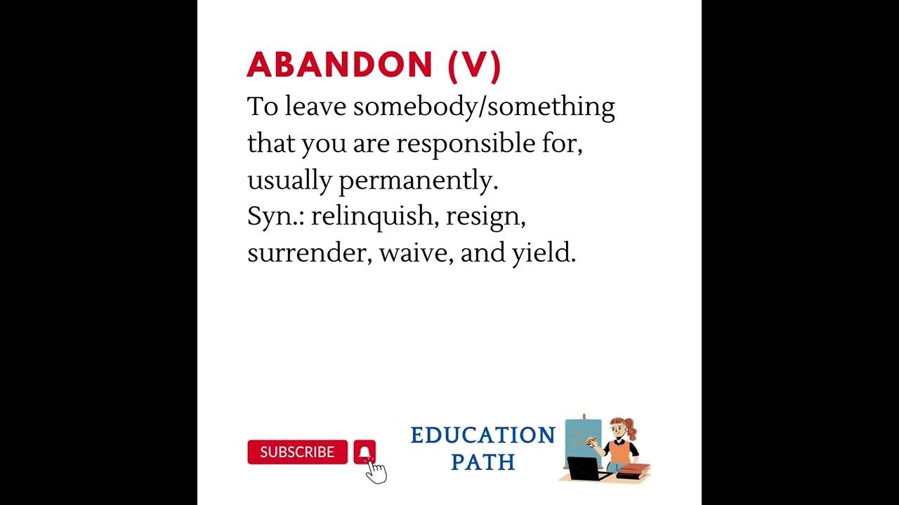Abandon Meaning Synonyms YouTube abandon-meaning-synonyms-youtube