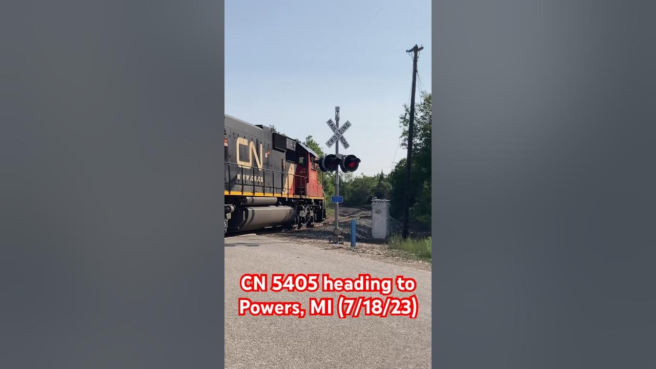 CN 5405 heading to Powers, MI #railroad #train - YouTube