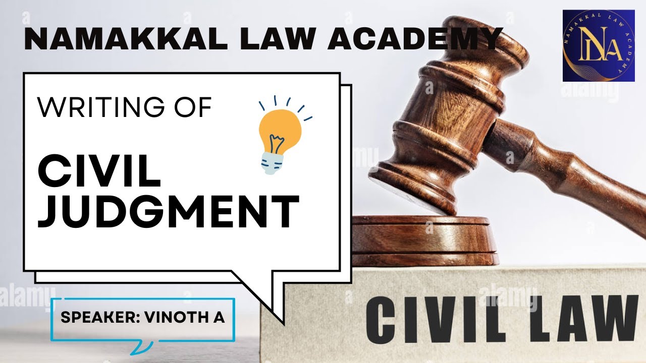 WRITING OF CIVIL JUDGMENT | VINOTH A - YouTube