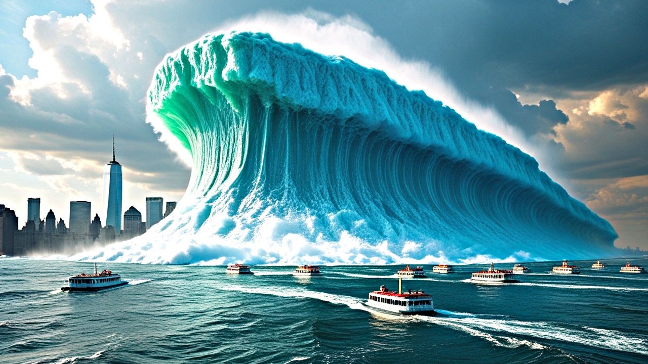 4k Ai Movie. Tsunami Over NewYork - YouTube