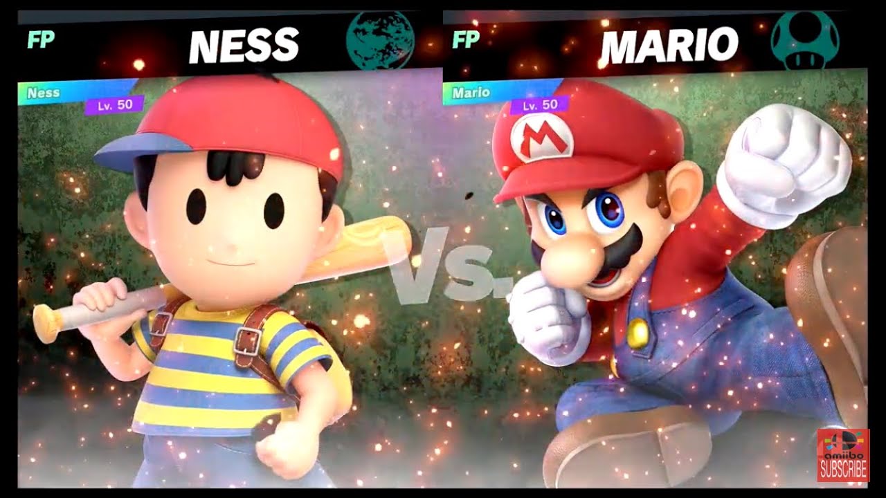 Super Smash Bros Ultimate Amiibo Fights Request #26283 Ness vs Mario ...