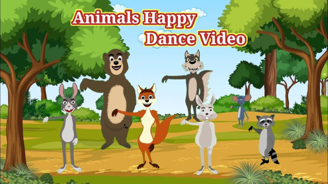 Animals Happy Dance Video || Animals Cartoon Video || Let's Dance - YouTube