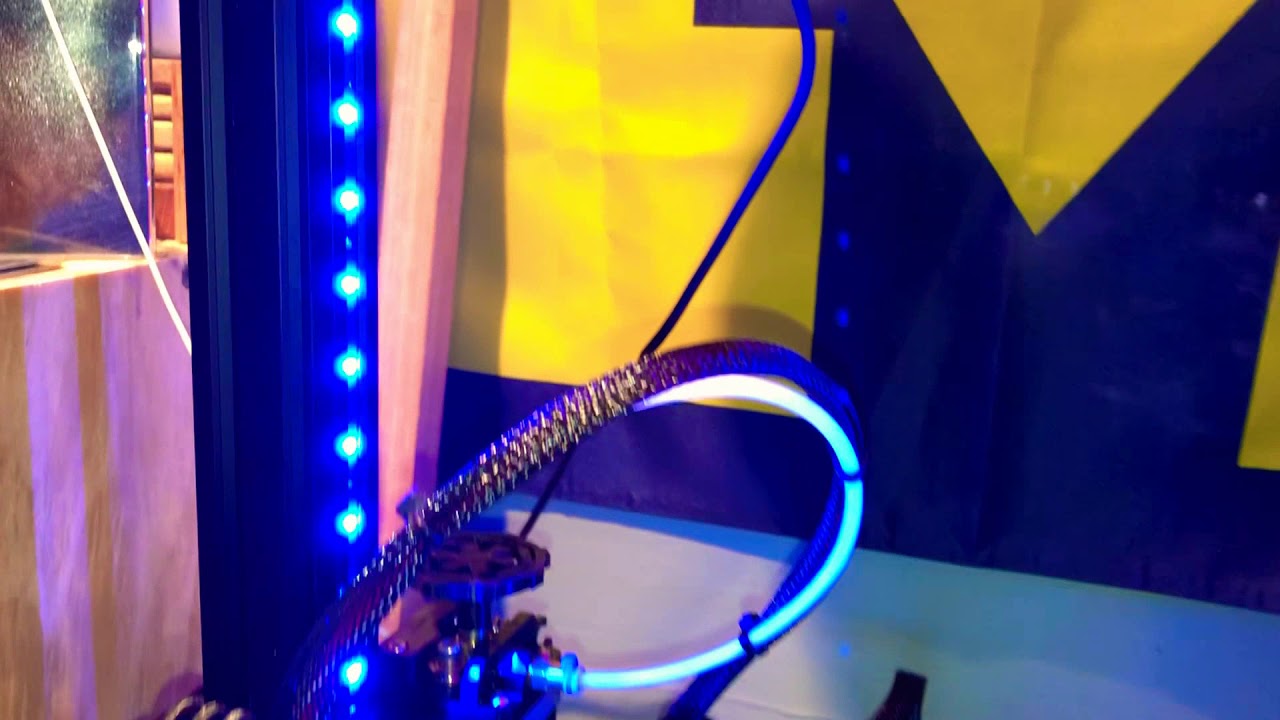 New LED on Ender 3 Pro and all the printed made - YouTube