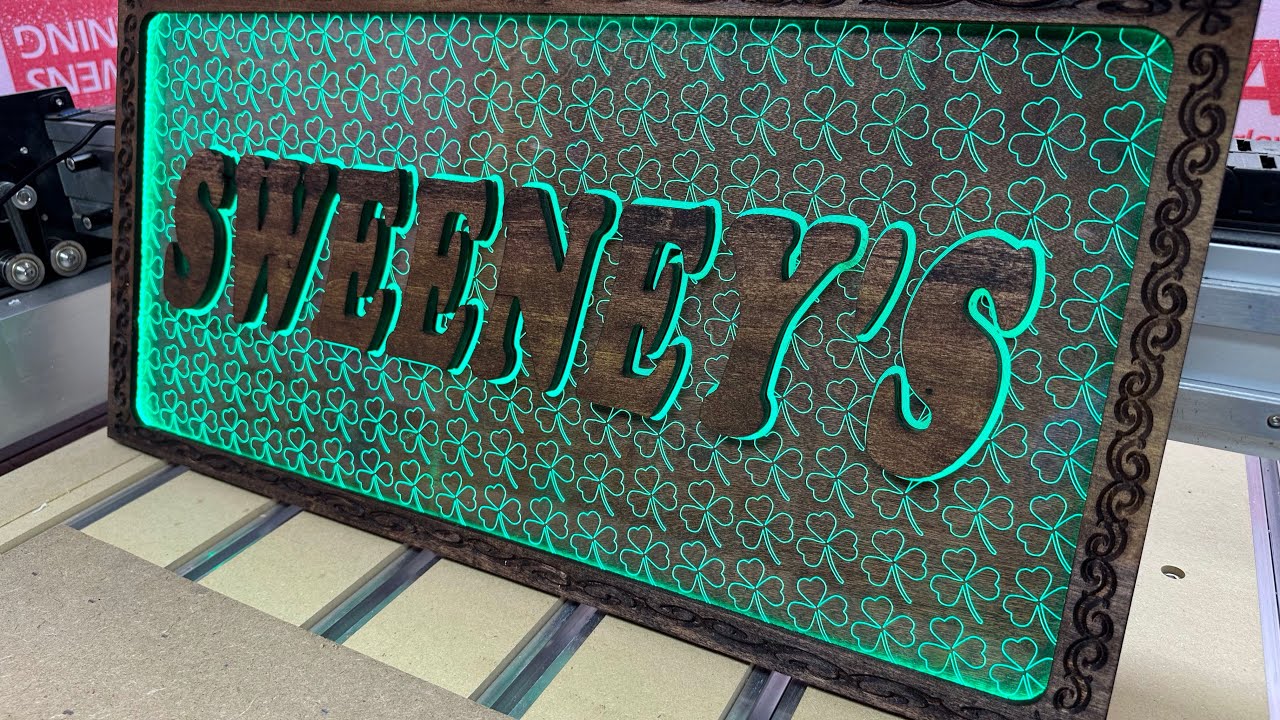 New LED etched acrylic design!!! - YouTube